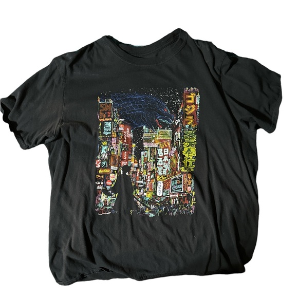 Threadless | Shirts | Threadless Short Sleeve T Shirt Size L Tokyo Godzilla Gojira Japanese ...